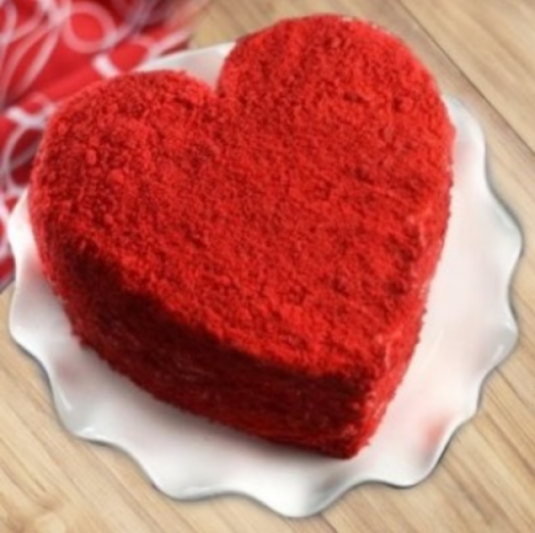 Romantic heart shape cake design - Chocolaty.in